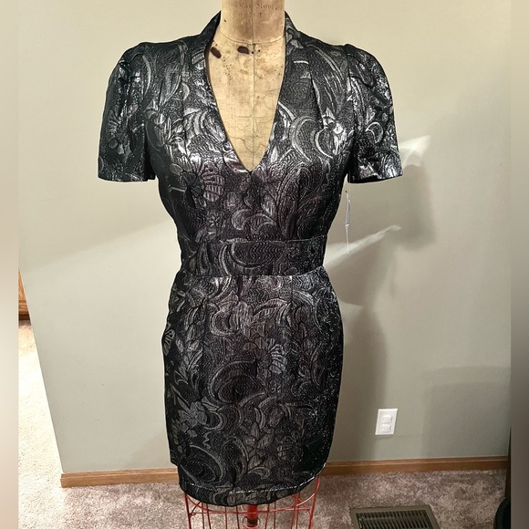 French Connection | Dresses | French Connection Metallic Embroidered ...